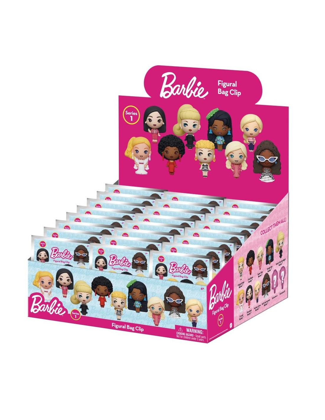 BARBIE - Series 1 - 3D Foam Bag Clip (Display 24 Pcs)