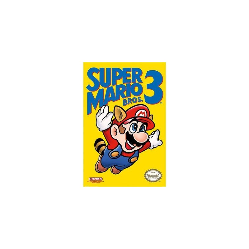 SUPER MARIO BROS 3 - Nes Cover - Poster 61 x 91cm