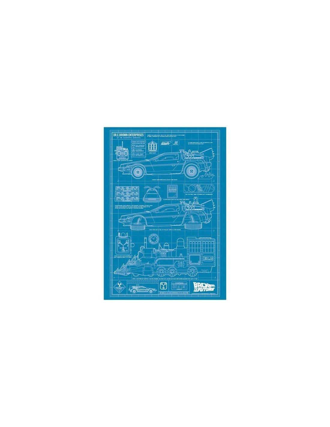 BACK TO THE FUTURE - Blueprint - Art Print Limited Edition