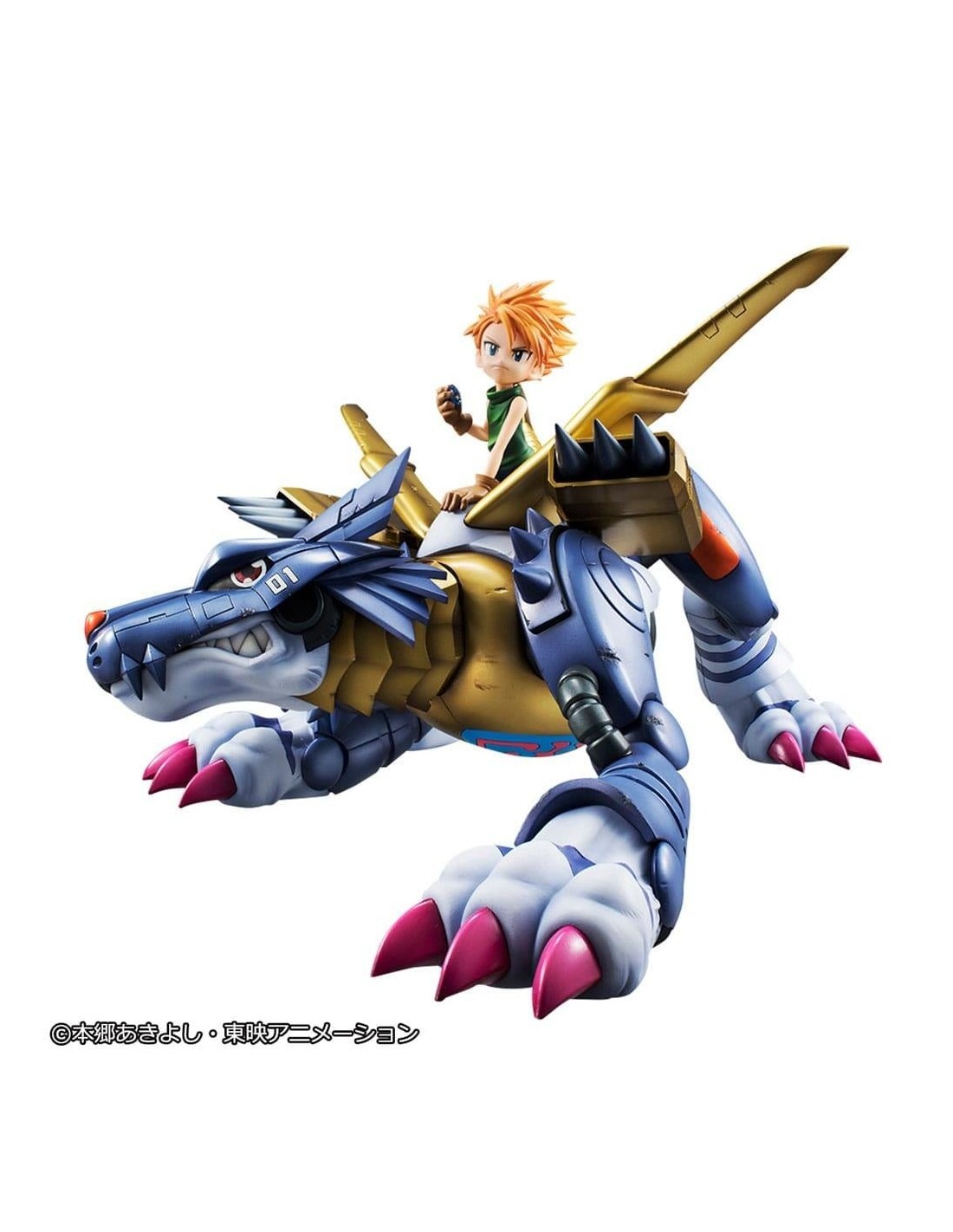 DIGIMON - Metal Garurumon & Ishida - Statuette G.E.M. Precious 30cm