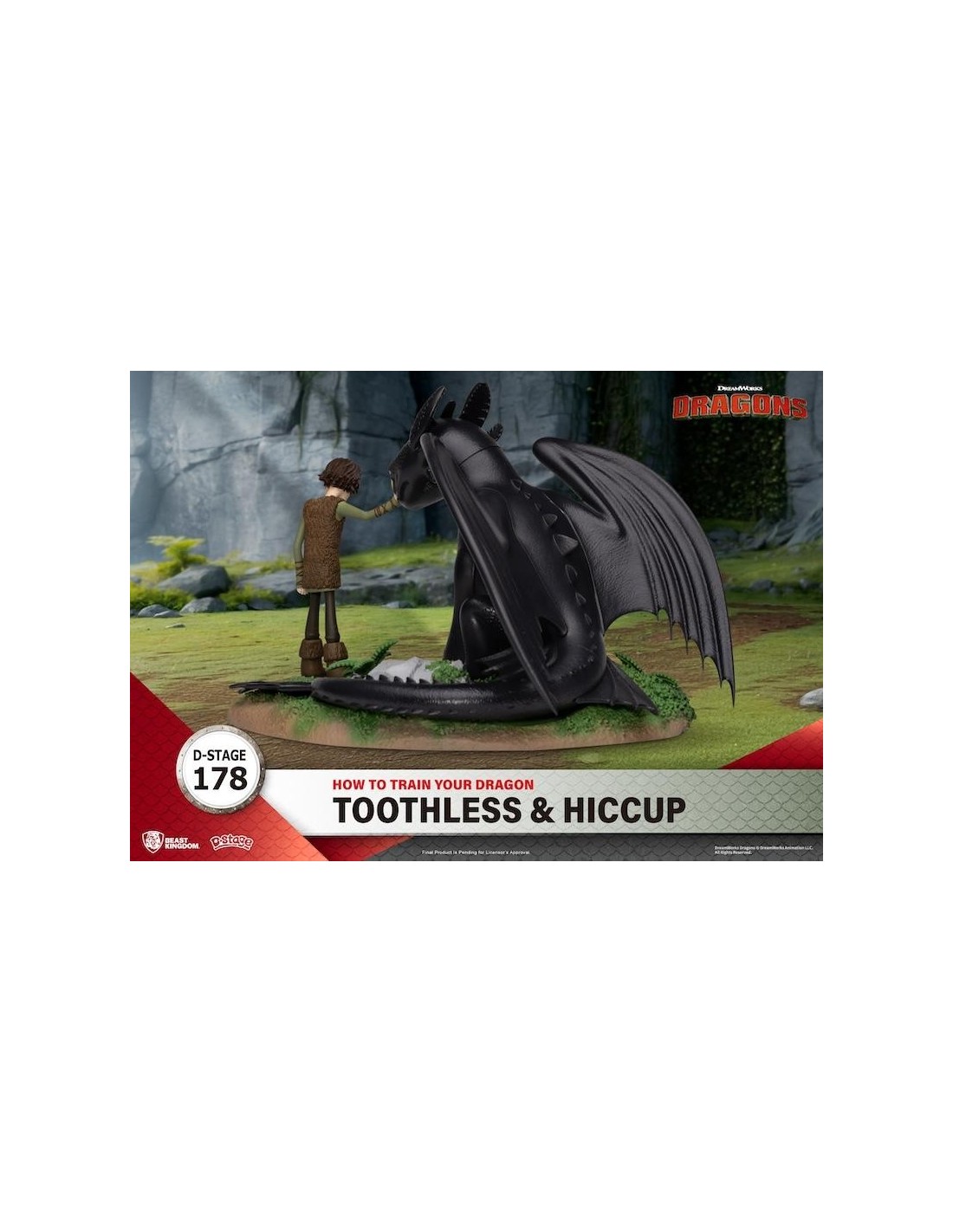 HOW TO TRAIN YOUR DRAGON - Thoothless & Hiccup - Diorama D-Stage 15 cm