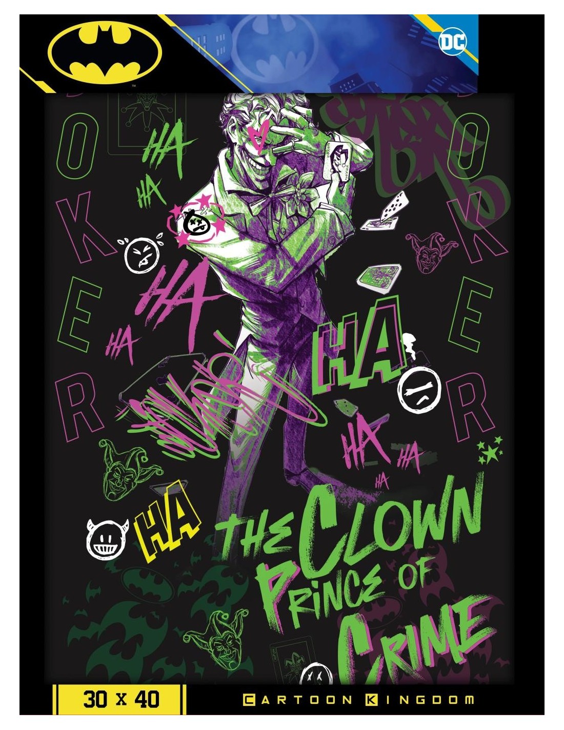 BATMAN - The Clown prince of crime - Golden Poster 30x40cm